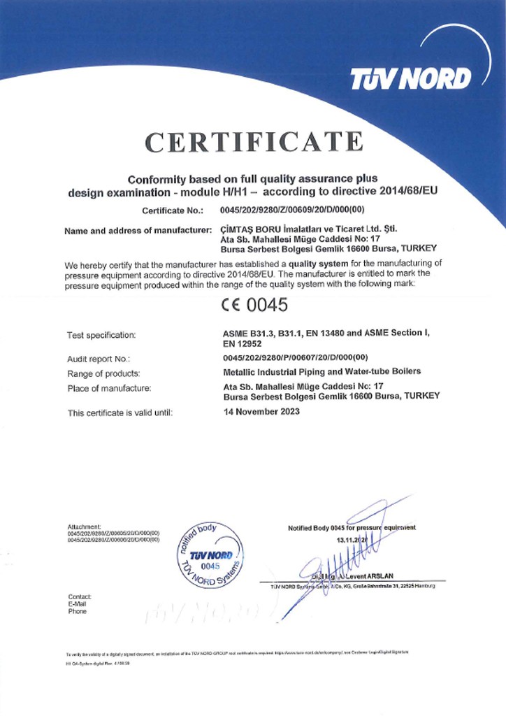 Cimtas | Certification