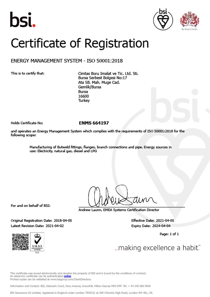 Cimtas | Certification