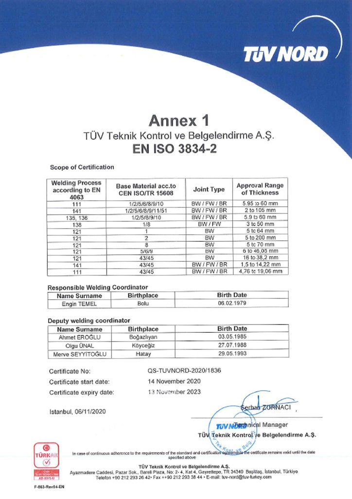 Cimtas | Certification