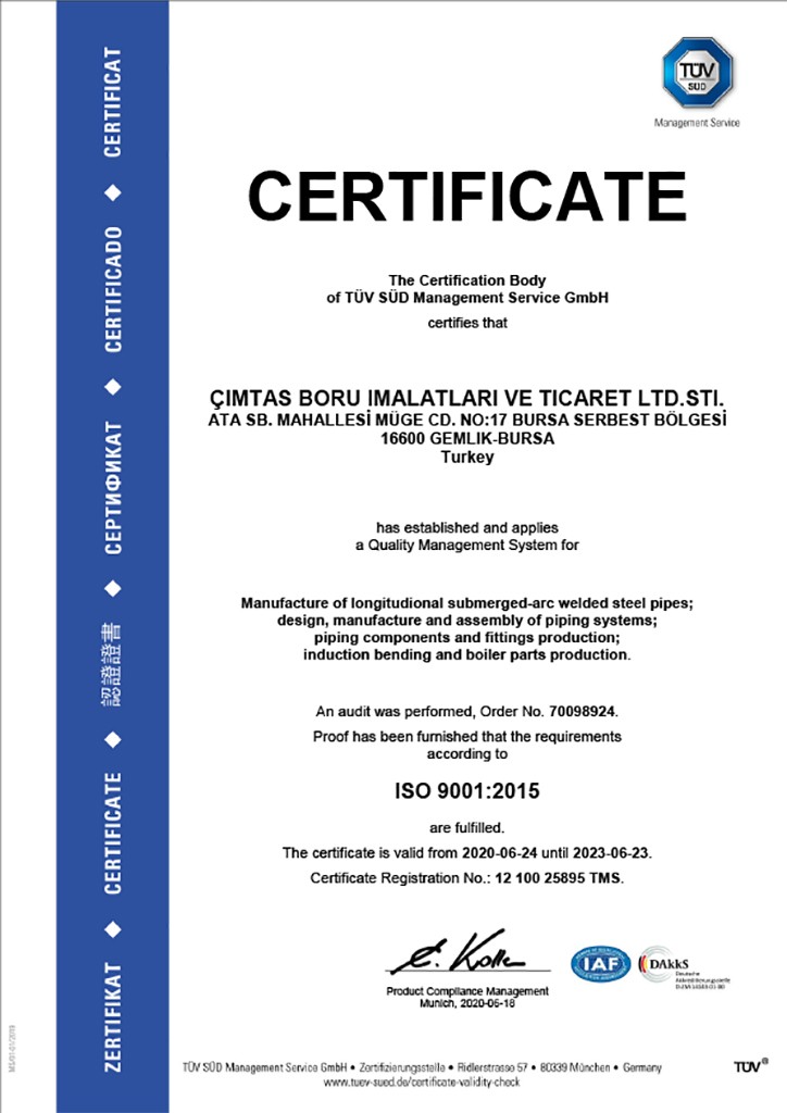 Cimtas | Certification