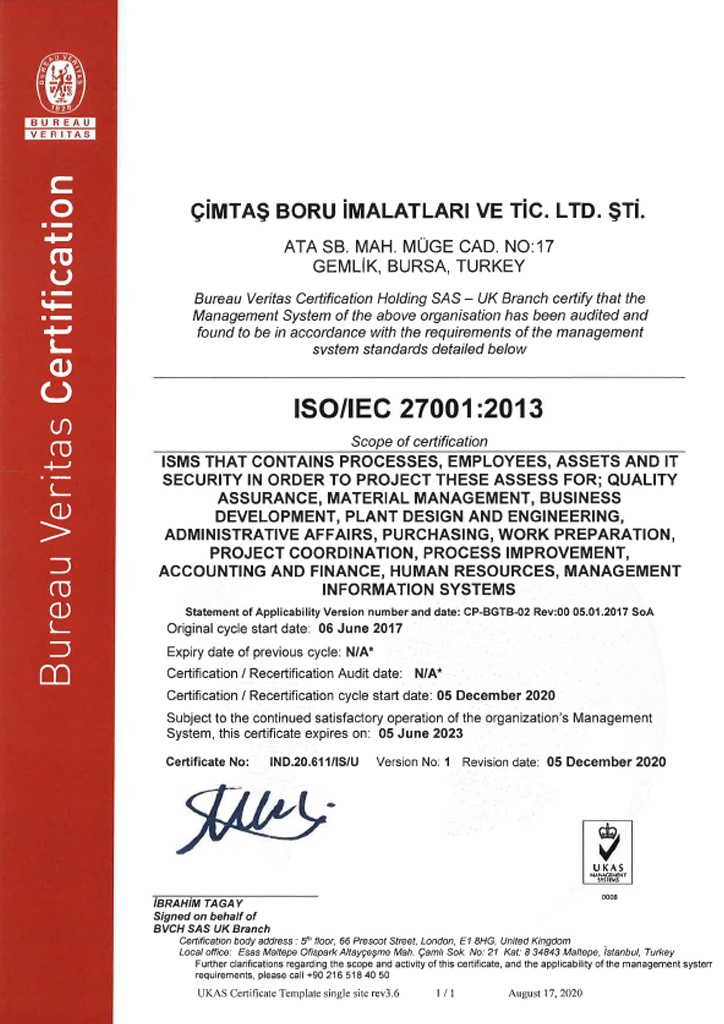 Cimtas | Certification